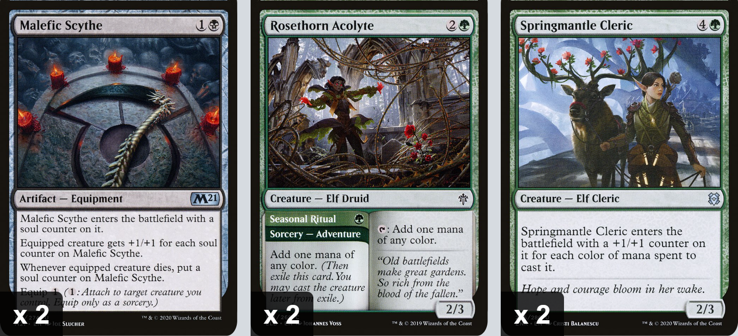 MTG Magic the Gathering 60 Karten Deck - Elfen Deck Schwarz Grün (Elve ...